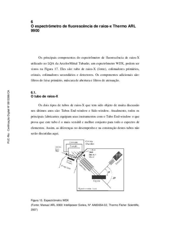 (PDF) 6 O espectrômetro de fluorescência de raios-x Thermo ARL 9900