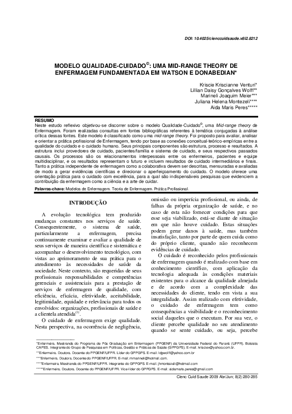 (PDF) Quality-caring model©