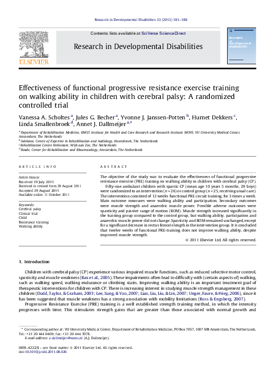 (PDF) Effectiveness of functional progressive resistance exercise ...