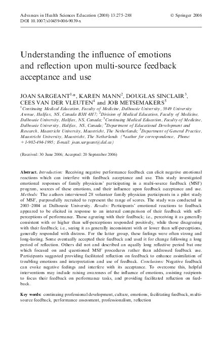 (PDF) Understanding the influence of emotions and reflection upon multi ...