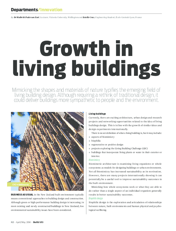 (PDF) Growth In Living Buildings