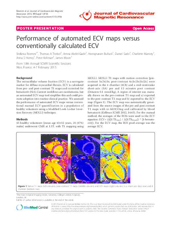 (PDF) Performance of automated ECV maps versus conventionally ...