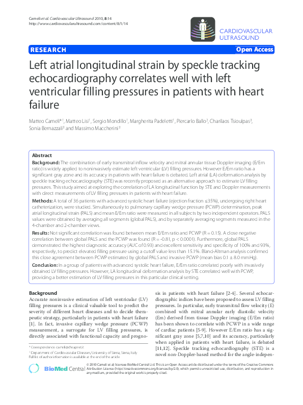 (PDF) Correlation of Left Atrial Strain and Doppler Measurements with ...