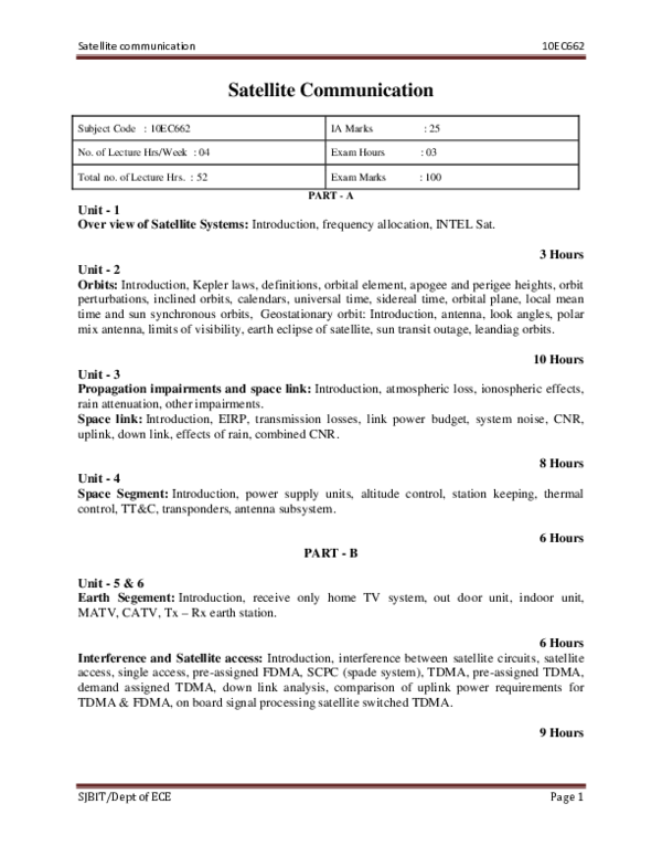 (PDF) Satellite Communication