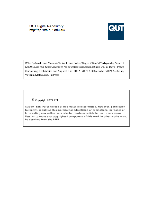 (PDF) A Context-Based Approach for Detecting Suspicious Behaviours