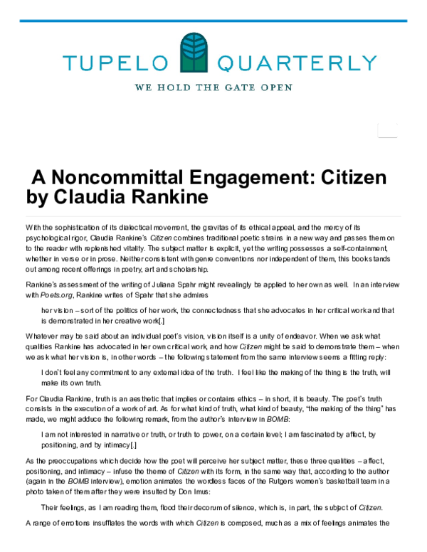 (PDF) A Noncommittal Engagement