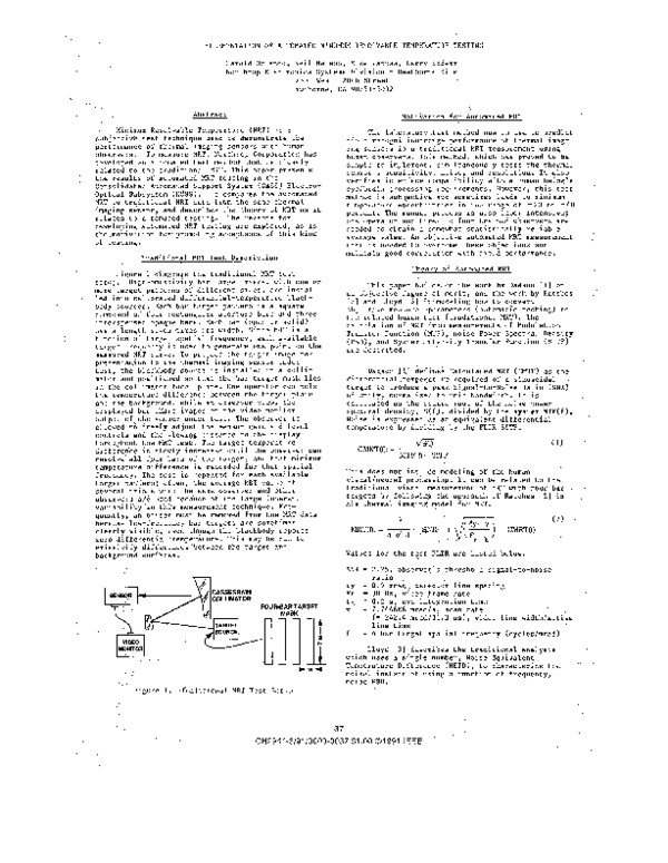 (PDF) Implementation of automated minimum resolvable temperature testing