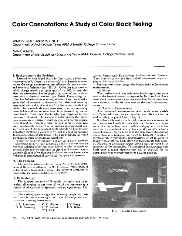 (PDF) Color Connotations: A Study of Color Block Testing