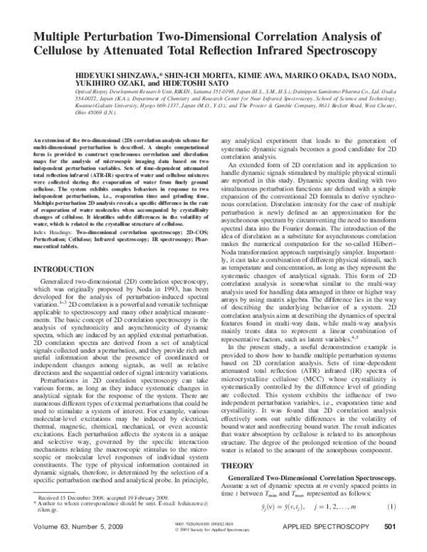 (PDF) Multiple Perturbation Two-Dimensional Correlation Analysis of Cellulose by Attenuated ...