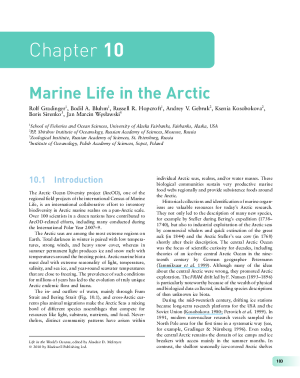 (PDF) Marine Life in the Arctic