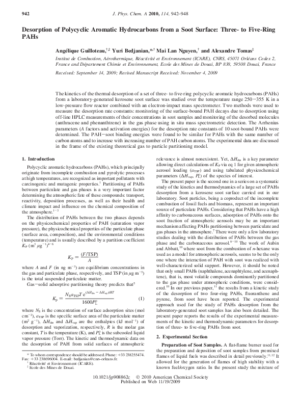 (PDF) Desorption of polycyclic aromatic hydrocarbons from soil in the presence of dissolved ...