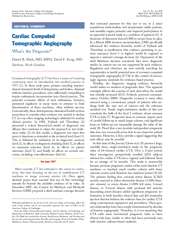 (PDF) Cardiac Computed Tomographic Angiography
