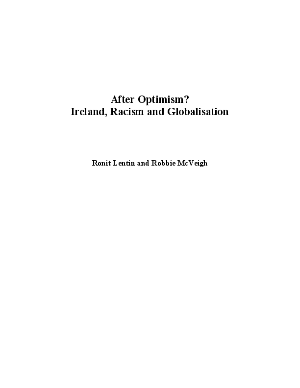 (PDF) After optimism? Ireland, racism and globalisation