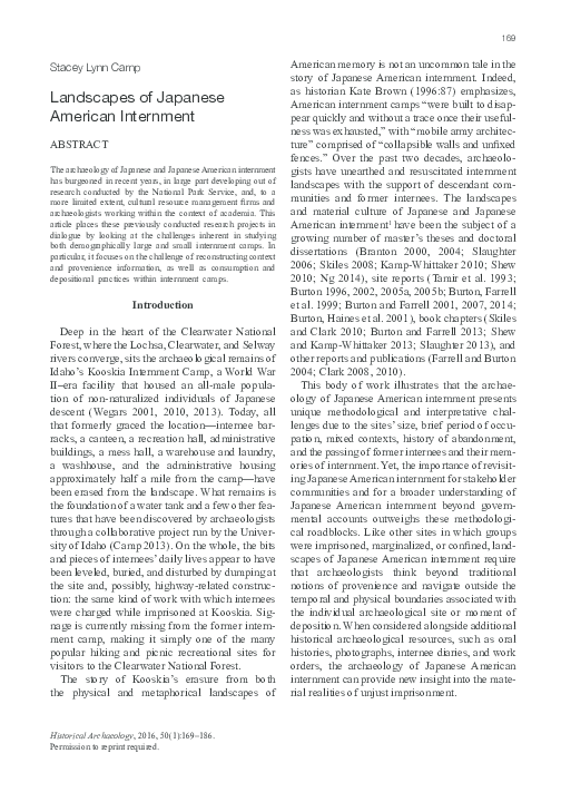 (PDF) Landscapes of Japanese American Internment