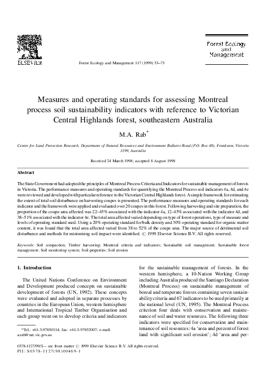 (PDF) Measures and operating standards for assessing Montreal process ...