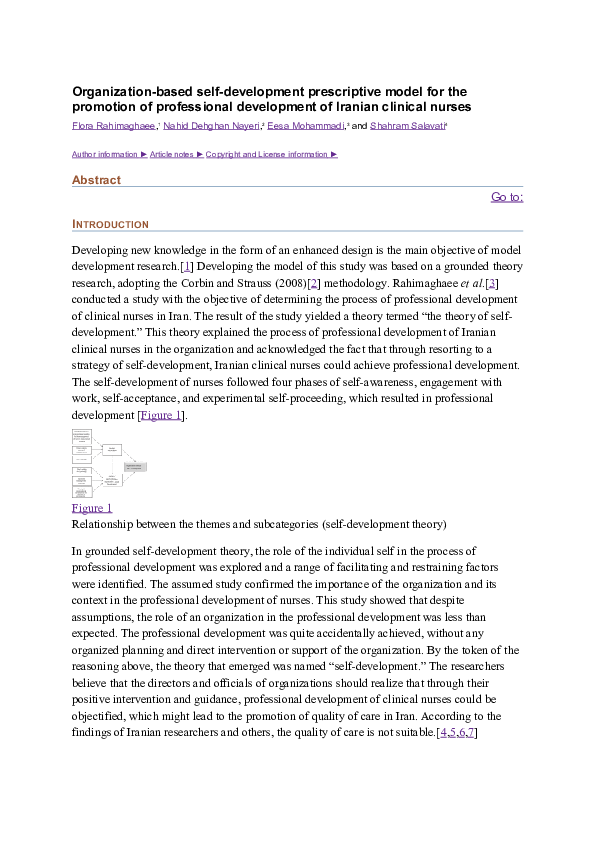 (DOC) Organization-based self-development prescriptive model for the promotion of professional ...