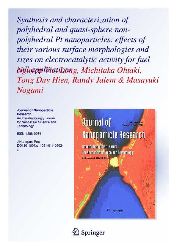 (PDF) Synthesis and characterization of polyhedral Pt nanoparticles ...