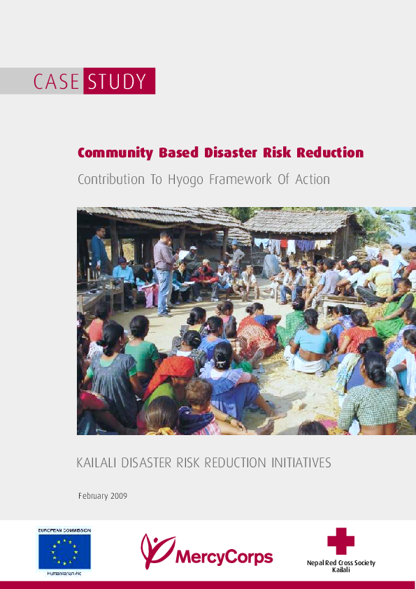 (PDF) Community Based Disaster Risk Reduction - Contribution To Hyogo Framework Of Action