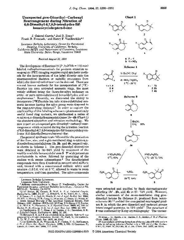 (PDF) Unexpected gem-Dimethyl-Carbonyl Rearrangement during Nitration ...