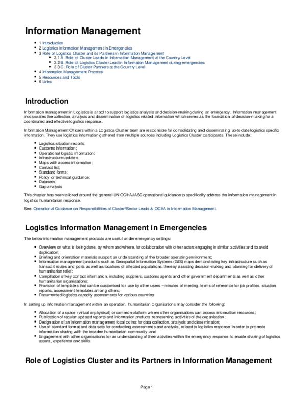 (PDF) LOG Information Management