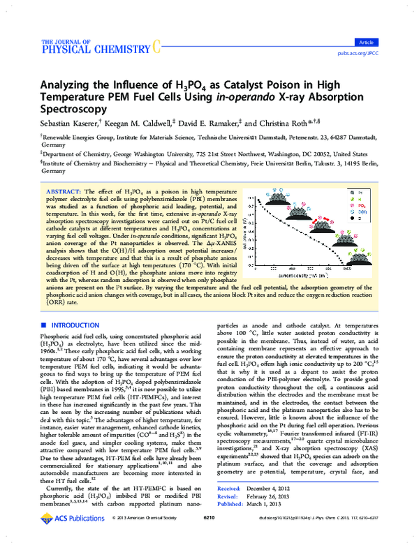 (PDF) Analyzing the Influence of H 3 PO 4 as Catalyst Poison in High ...