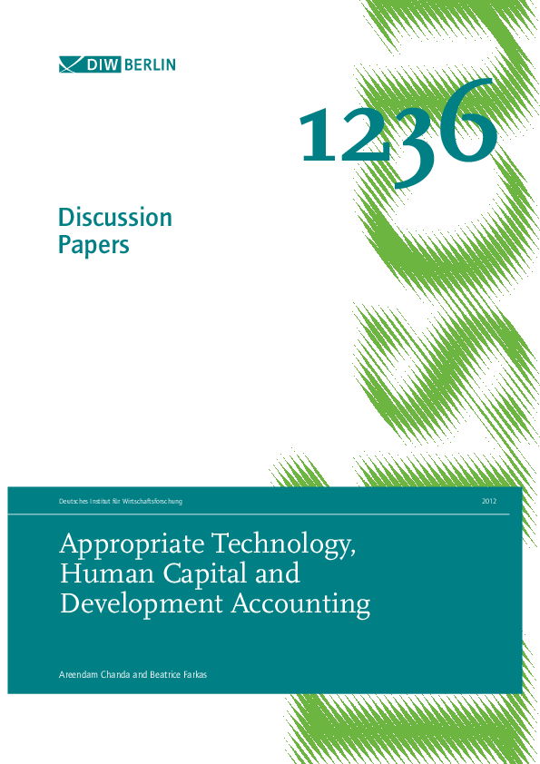 (PDF) Appropriate Technology, Human Capital and Development Accounting