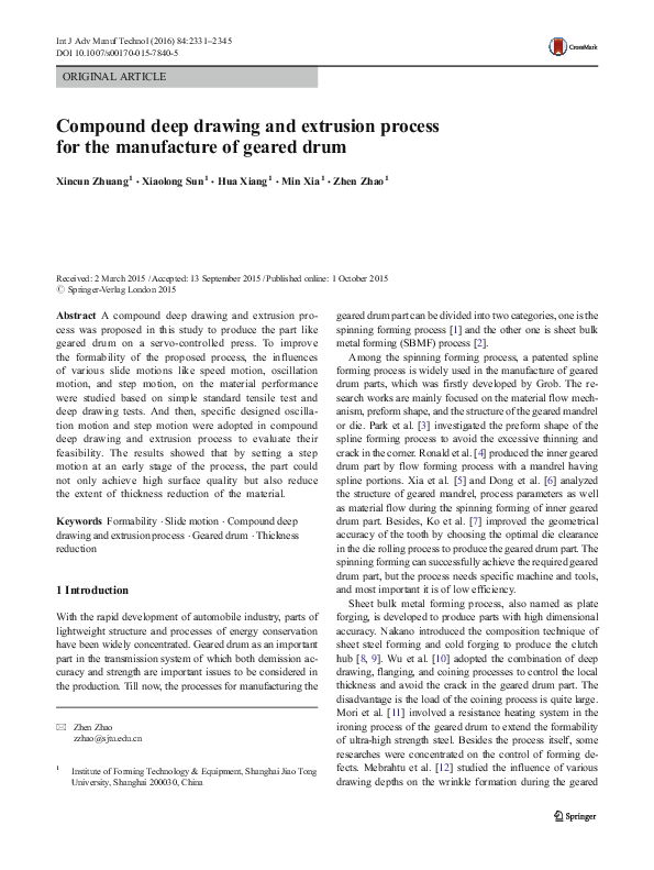 (PDF) Compound deep drawing and extrusion process for the manufacture ...