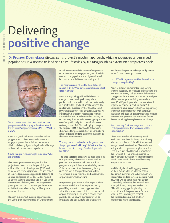 (PDF) Delivering Positive Change