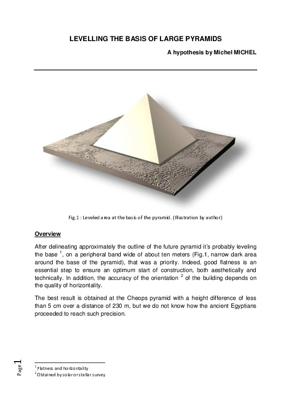 (PDF) LEVELLING THE BASIS OF LARGE PYRAMIDS