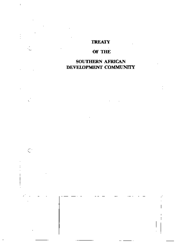 (PDF) SADC Treaty
