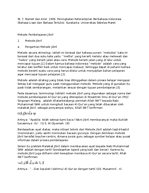 (DOC) PTK Peningkatan Membaca Al-Quran melalui metode jibril