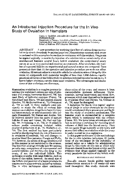 (PDF) New Injection Method for In Vivo Ovulation Study