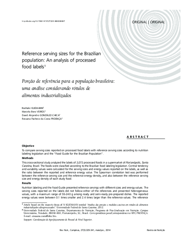 (PDF) Reference serving sizes for the Brazilian population: An analysis ...