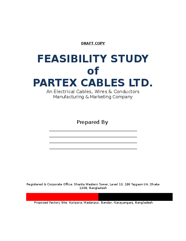 (DOC) Feasibility Study Report OF PARTEX CABLES LIMITED