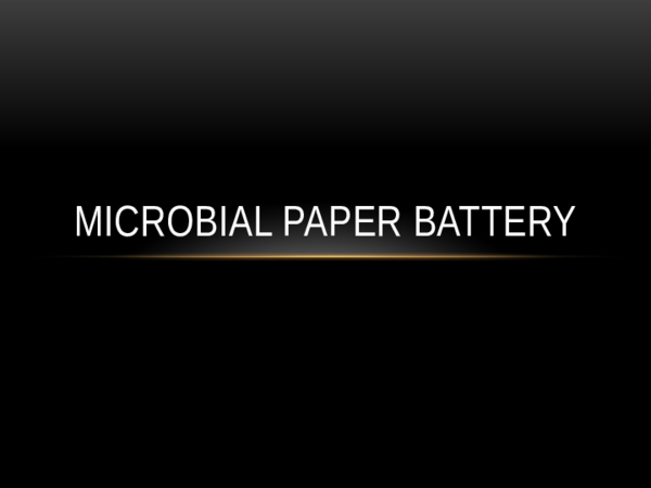 (PDF) MICROBIAL PAPER BATTERY