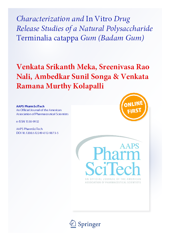 (PDF) Characterization and In Vitro Drug Release Studies of a Natural ...