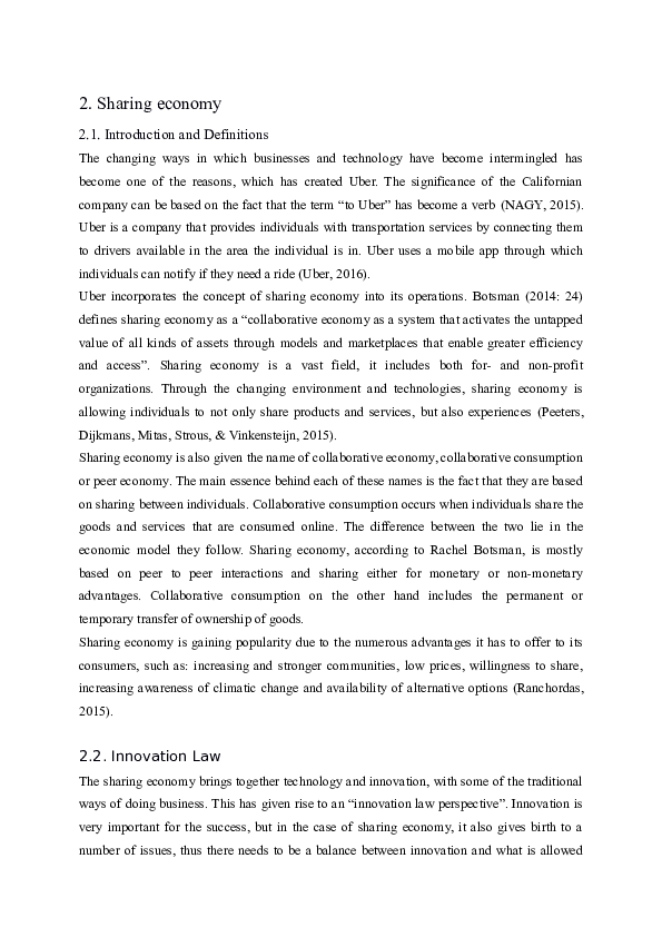 (DOC) Sharing economy, the case of UBER