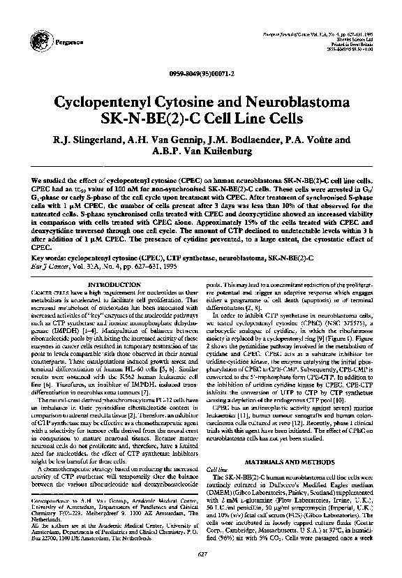 (PDF) Cyclopentenyl cytosine and neuroblastoma SK-N-BE(2)-C cell line ...