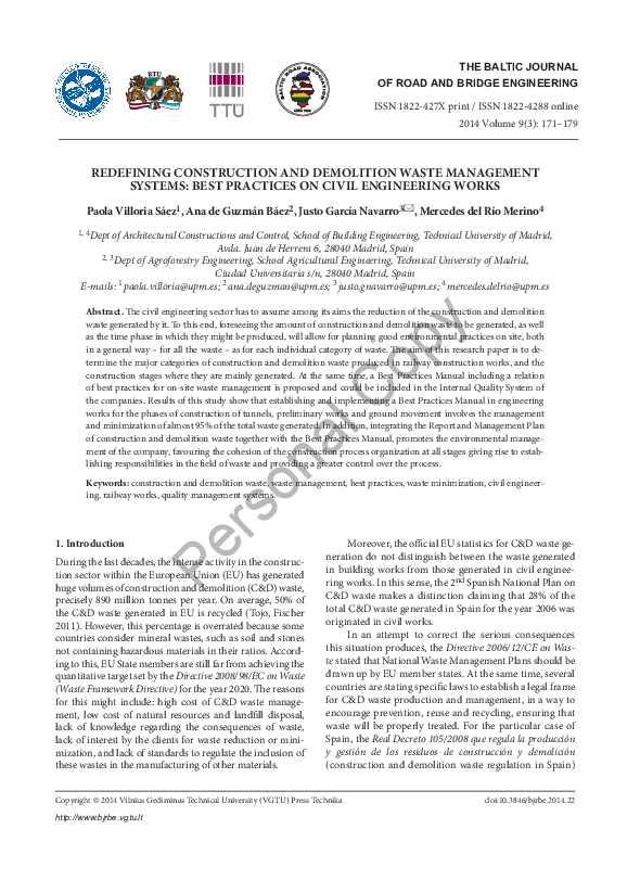 (PDF) Redefining construction and demolition waste management systems ...