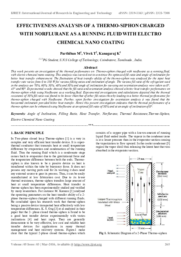 (PDF) EFFECTIVENESS ANALYSIS OF A THERMO-SIPHON CHARGED WITH NORFLURANE ...