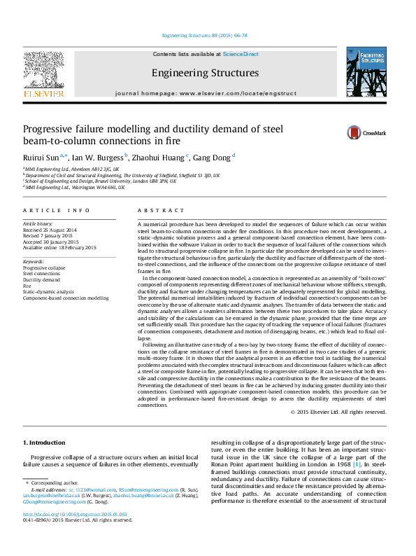 (PDF) Progressive failure modelling and ductility demand of steel beam ...