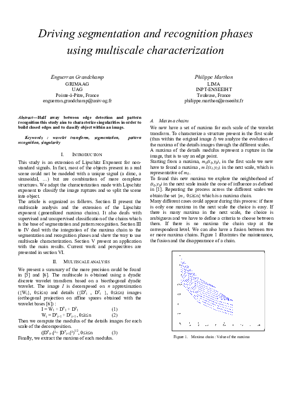 (PDF) Driving segmentation and recognition phases using multiscale characterization