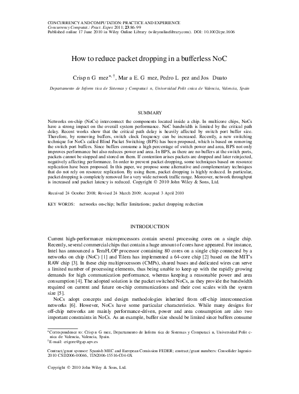 (PDF) How to reduce packet dropping in a bufferless NoC
