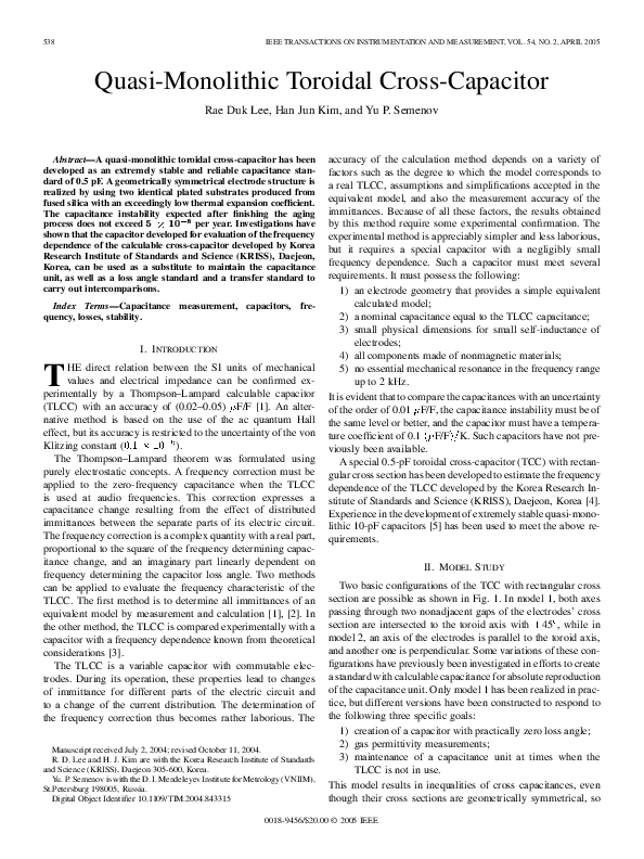 (PDF) Quasi-monolithic toroidal cross-capacitor