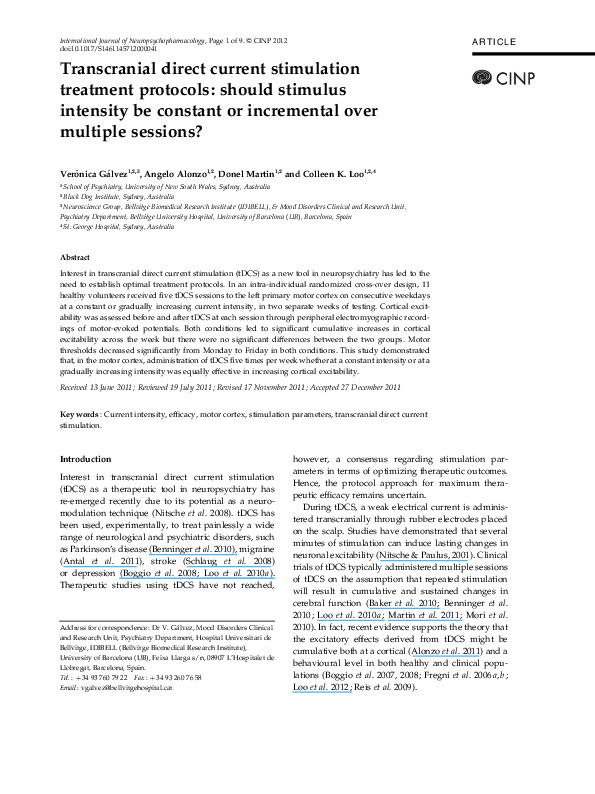 (PDF) Transcranial direct current stimulation treatment protocols ...