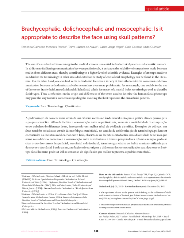 (PDF) Brachycephalic, dolichocephalic and mesocephalic: Is it ...