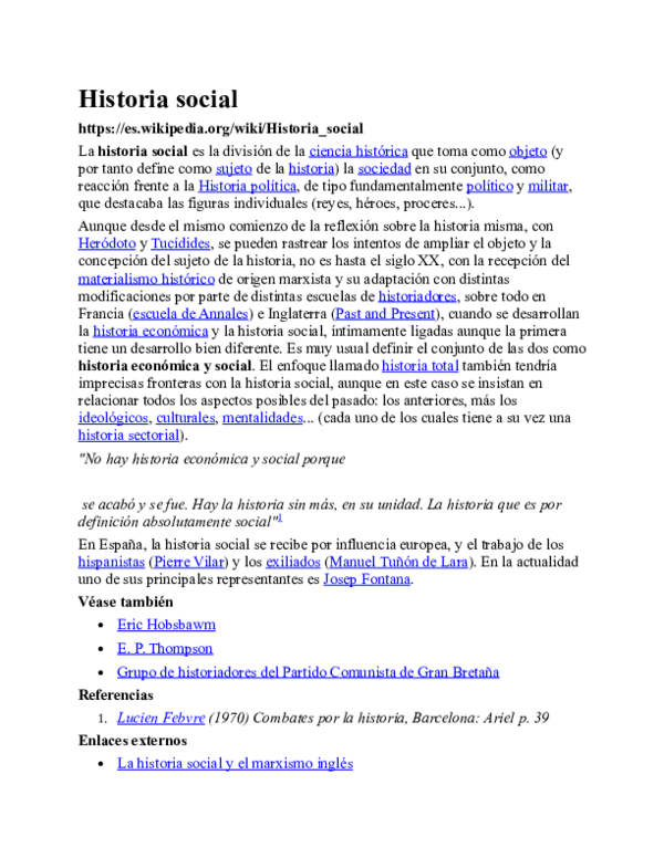 (DOC) Historia social