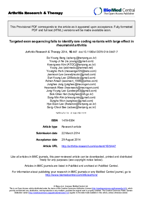 Pdf Targeted Exon Sequencing Fails To Identify Rare Coding Variants With Large Effect In