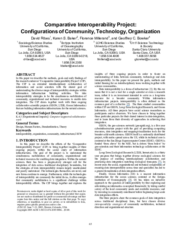 (PDF) Comparative interoperability project