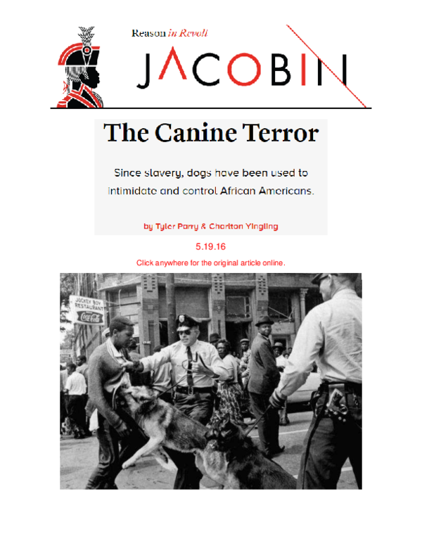 (PDF) The Canine Terror (Jacobin, 2016)